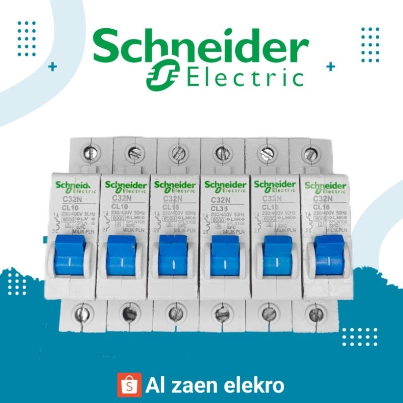 Jual MCB pln Schneider 2a 4a 6a 10a 16a 20a 25a 35a 50a | Shopee Indonesia