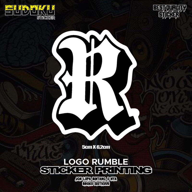 Jual STICKER STIKER PRINTING LOGO RUMBLE VIRAL AESTHETIC | Shopee Indonesia