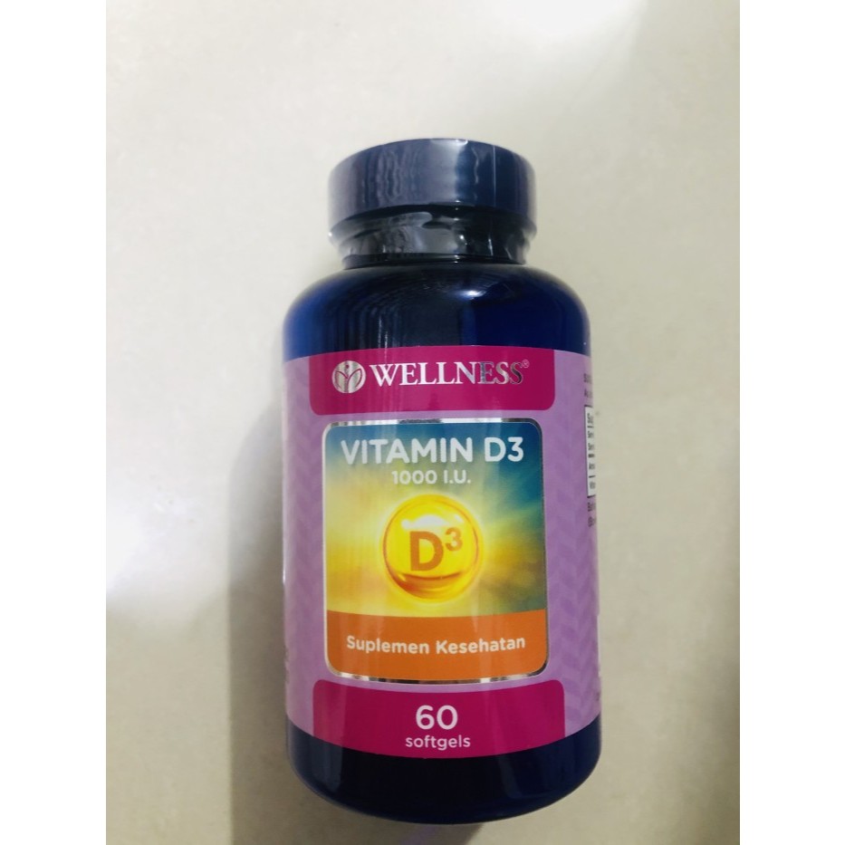 Jual Wellness Vitamin D3 1000 Iu 60 Softgels Shopee Indonesia 3668