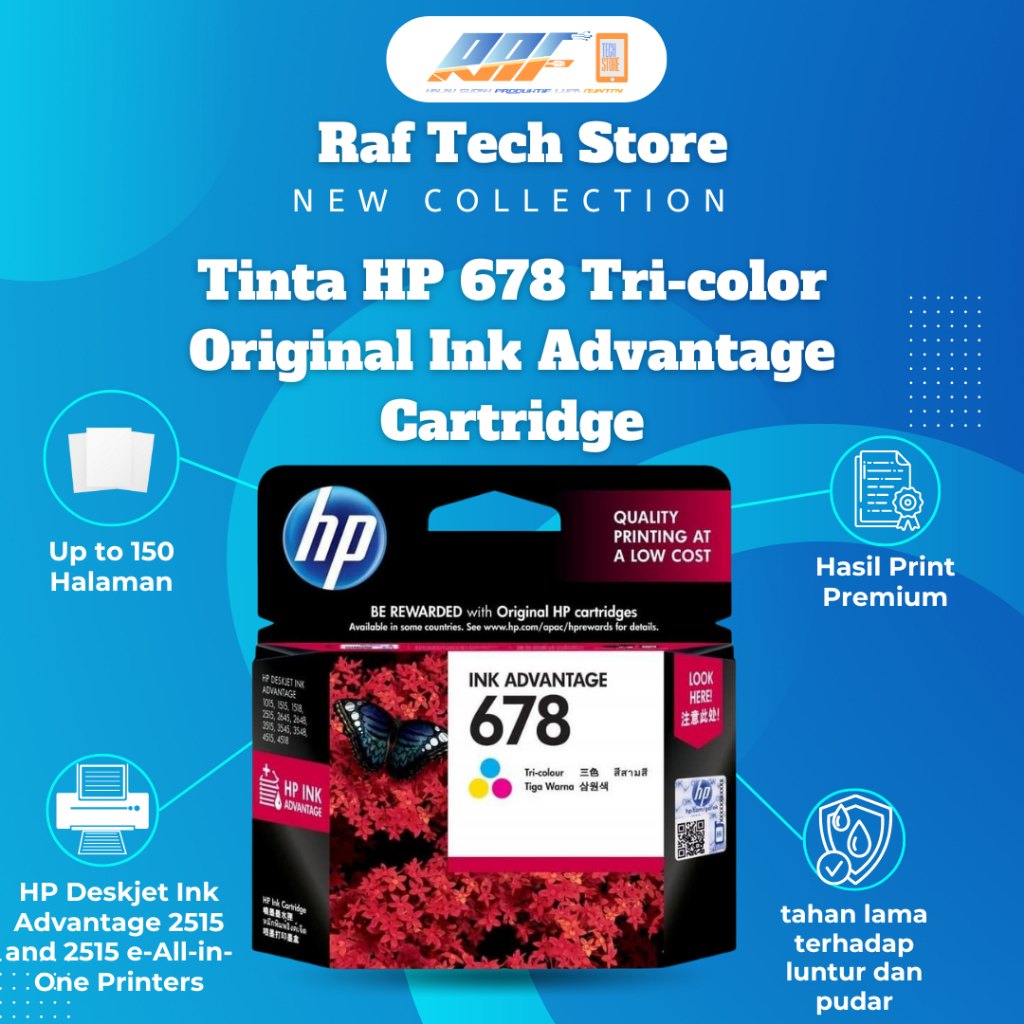 Jual Tinta HP 678 Tri-Color Original Ink Advantage Cartridge - Cartridge untuk HP Deskjet Ink ...