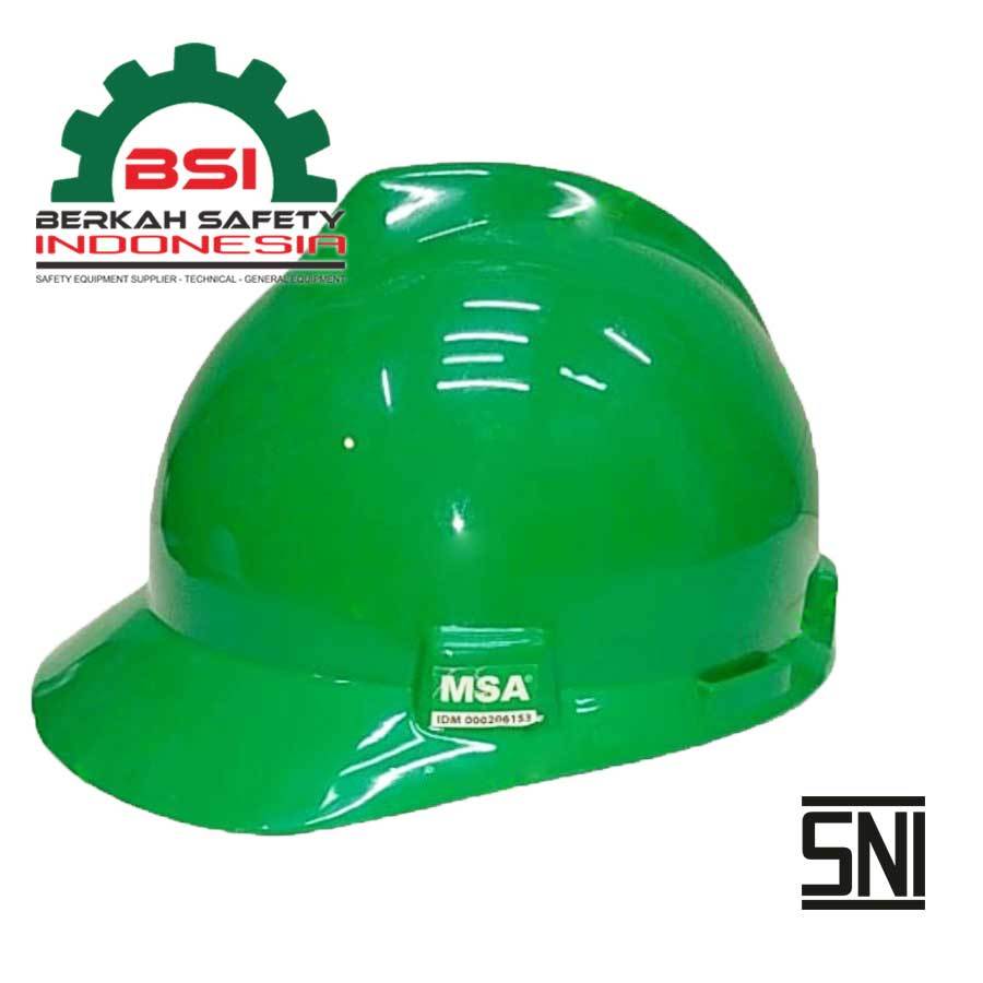 Jual HELM MSA LOKAL SNI + SARANG BIASA WARNA HIJAU | HELM PROYEK SAFETY ...