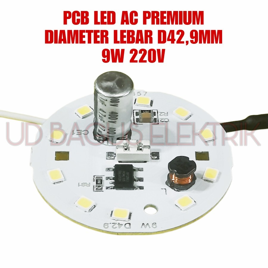 Jual PCB LED AC 9W 220 VOLT PREMIUM UKURAN PCB LEBAR DIAMETER 42,9MM ...