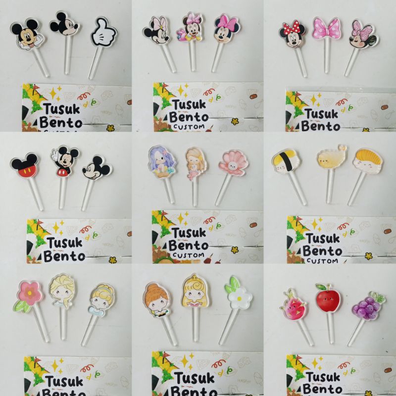Jual Tusukan Bento, food pick bento, tusukan bento bahan acrilyc ...