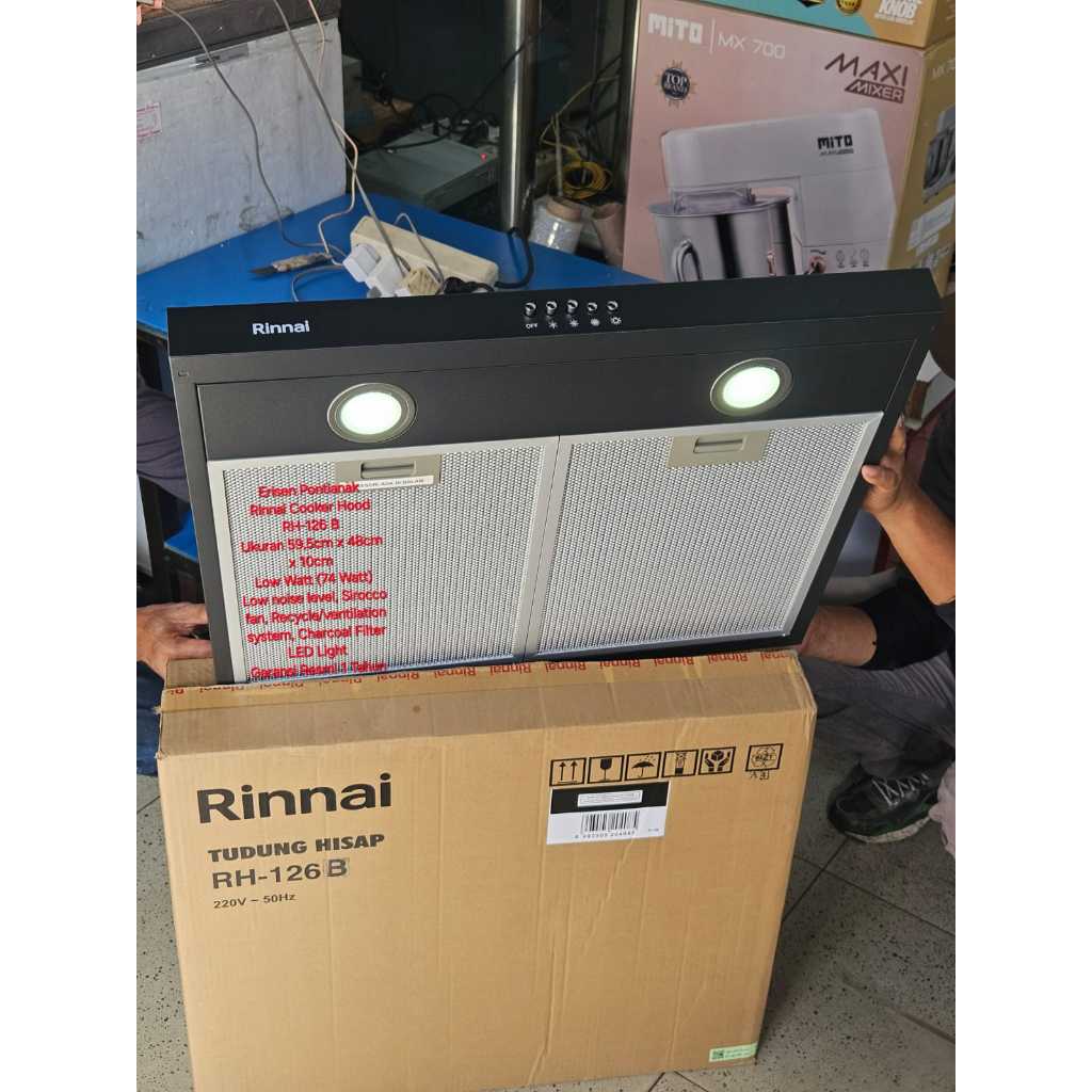 Jual RINNAI COOKER HOOD 60CM RH 126B - RH-126B | Shopee Indonesia