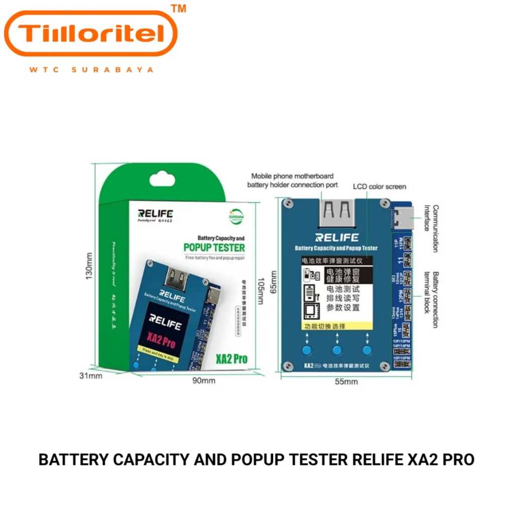 Jual BATTERY CAPACITY AND POPUP TESTER RELIFE XA2 PRO | Shopee Indonesia