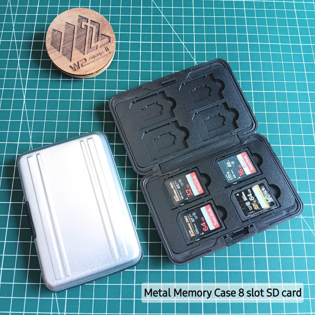 Jual memori case metal kotak memory box sd card 8 slot | Shopee Indonesia
