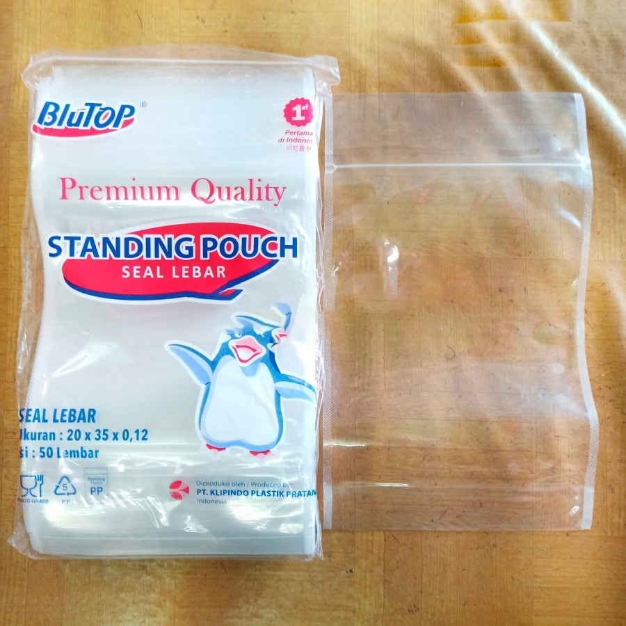 Jual Plastik Zipper Standing Pouch Klip 10x17 12x20 Ziplock Blutop ...
