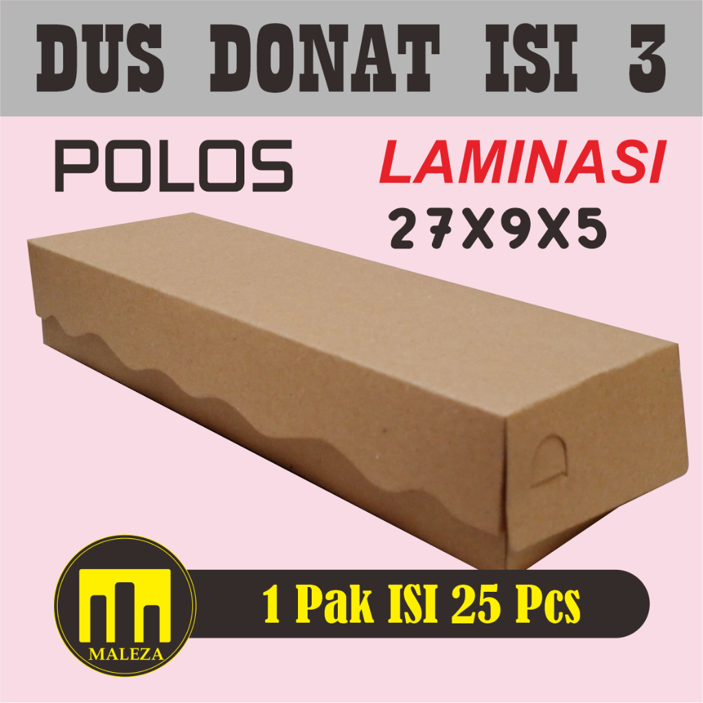 Jual Box donat isi 3/kotak donat isi 3/dus donat isi 3 polos isi 25pcs ...