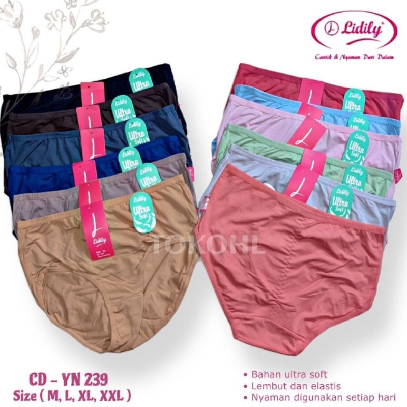 Jual Isi 3 PCS, 6 PCS Celana Dalam Wanita CD Lydyly YN 239 Ultra Soft | Shopee Indonesia