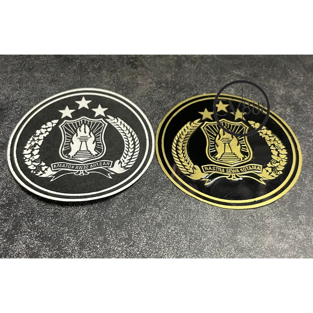 Jual Stiker Polis* Police (Bulat Tempel Dalam) - Stiker Mobil Tempel ...