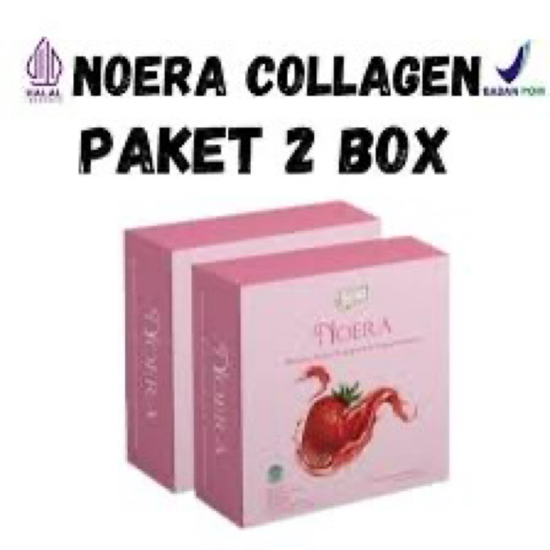 Jual Paket Noera Collagen Drink Strawberry 2 box 30 sachet - Kolagen ...