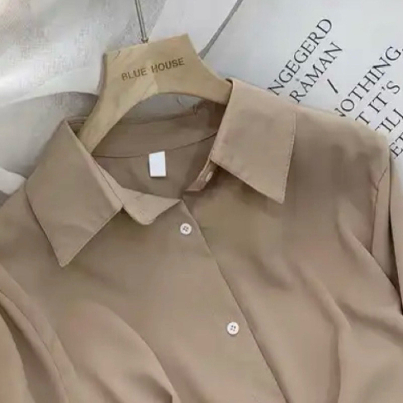 Jual HEMFLOW Kemeja Basic Tangan Pendek Ukuran S M L XL 2XL 3XL 4XL 2L 3L 4L 5L Atasan Jumbo ...