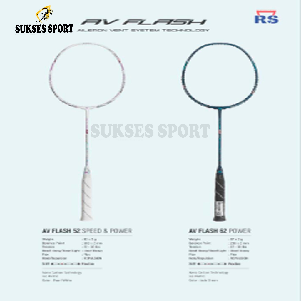 Jual Raket Badminton RS AV FLASH 52/62 Speed Power | Shopee Indonesia
