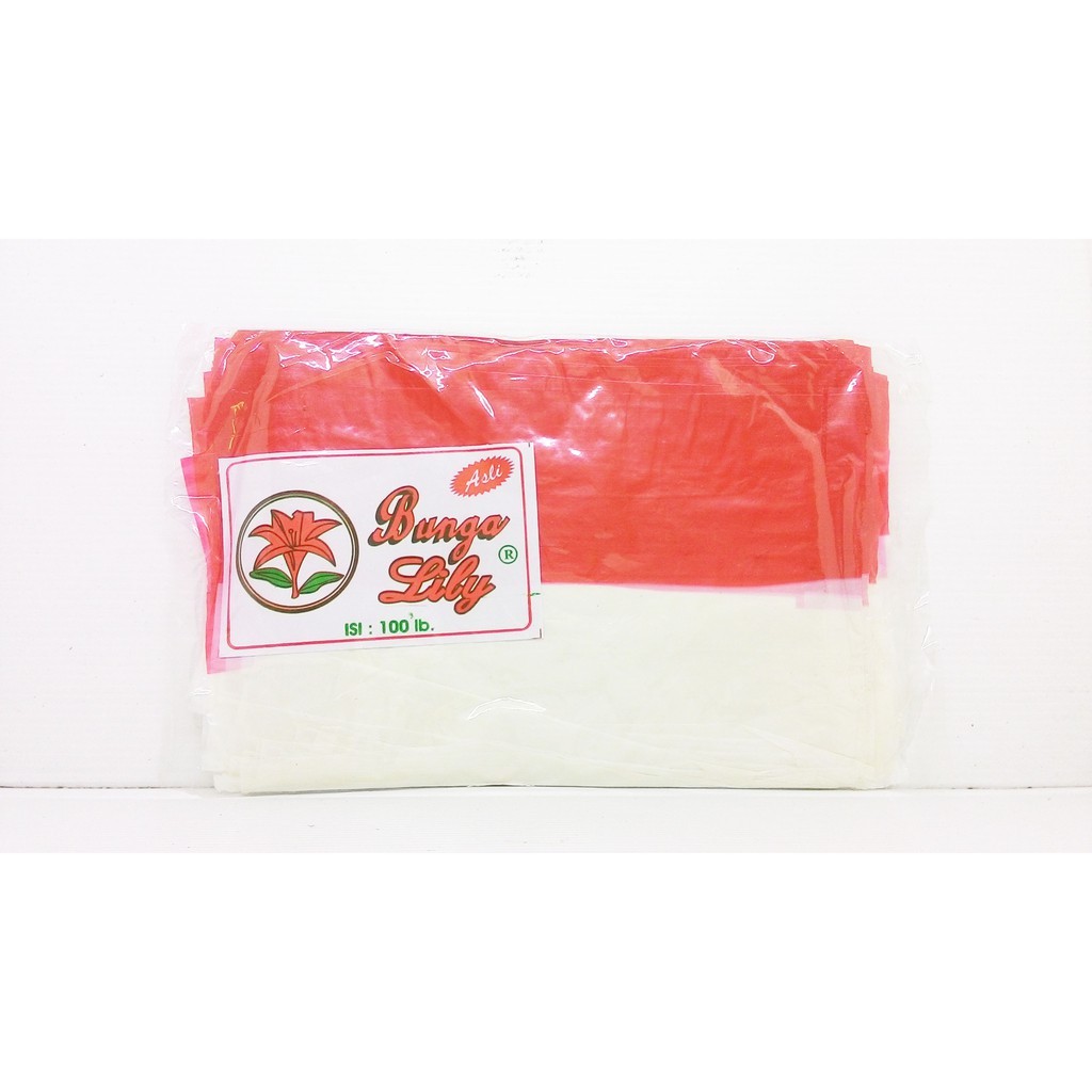 Jual Bendera Plastik Merah putih Bunga Lily isi 100 Lembar | Shopee ...