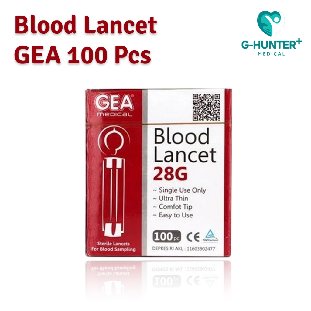 Jual Blood Lancet 28G Jarum Ambil Darah GEA / Jarum Lancet 28G GEA isi ...
