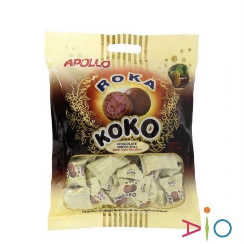 Jual APOLLO Roka Wafer Ball with Nutty Chocolate / Susu / Pandan Susu ...