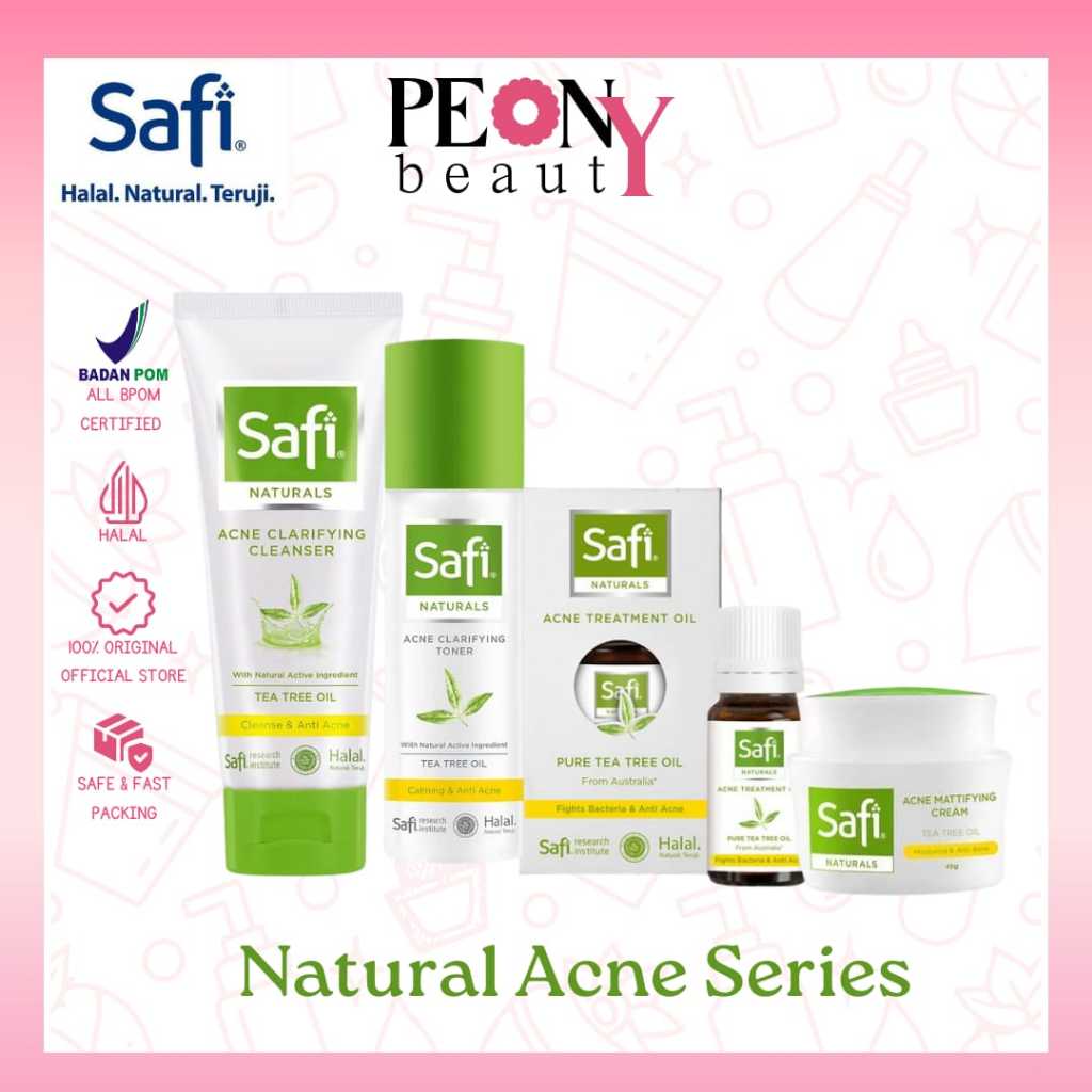 Jual SAFI Naturals Acne Series |Cream Tea Tree Oil|Toner|Cleanser|Acne ...