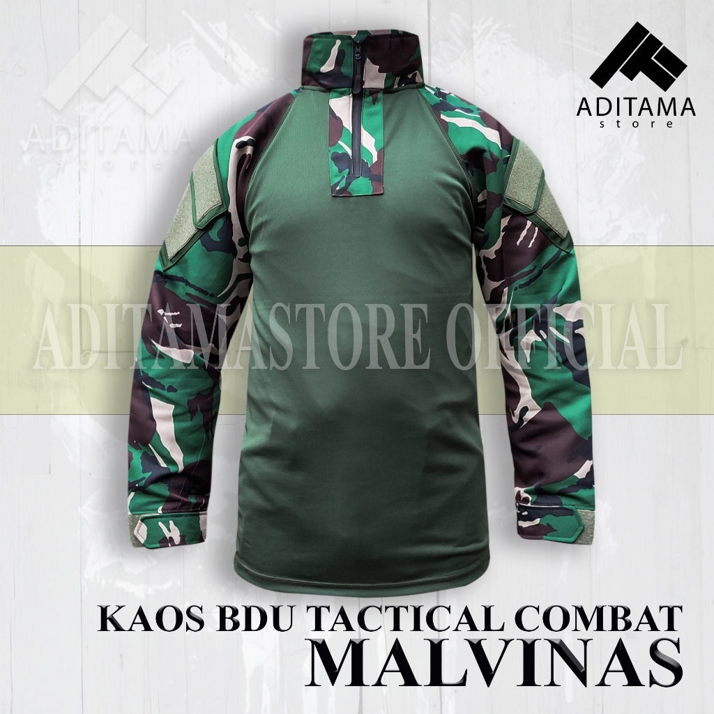 Jual Baju Atasan Kaos Pria Lengan Panjang Malvinas Loreng Tactical Lapangan BDU Combat Full ...