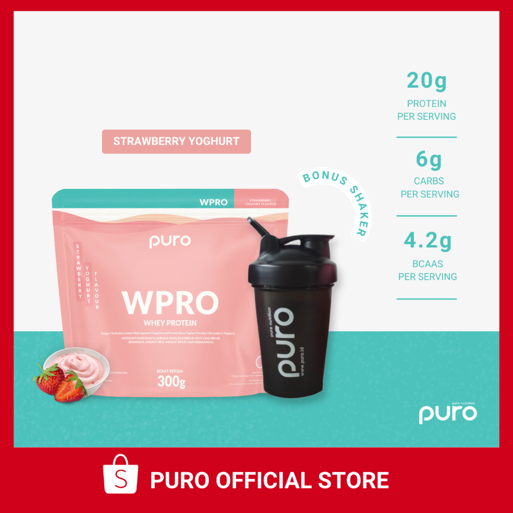 Jual PURO WPC WPRO Whey Protein Concentrate 2.4kg | Shopee Indonesia