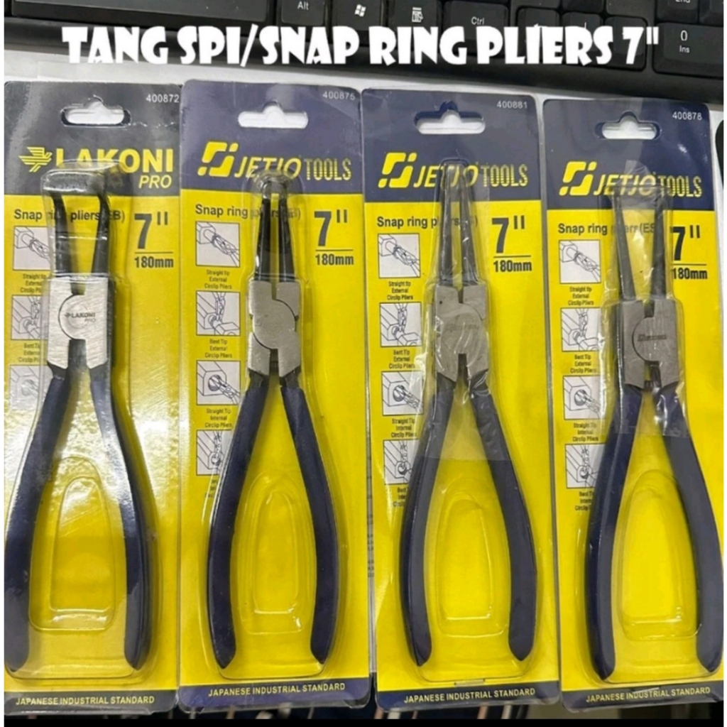 Jual Jetjo Tang Jepit ring / snap ring pliers 7" / Bengkok - lurus ...
