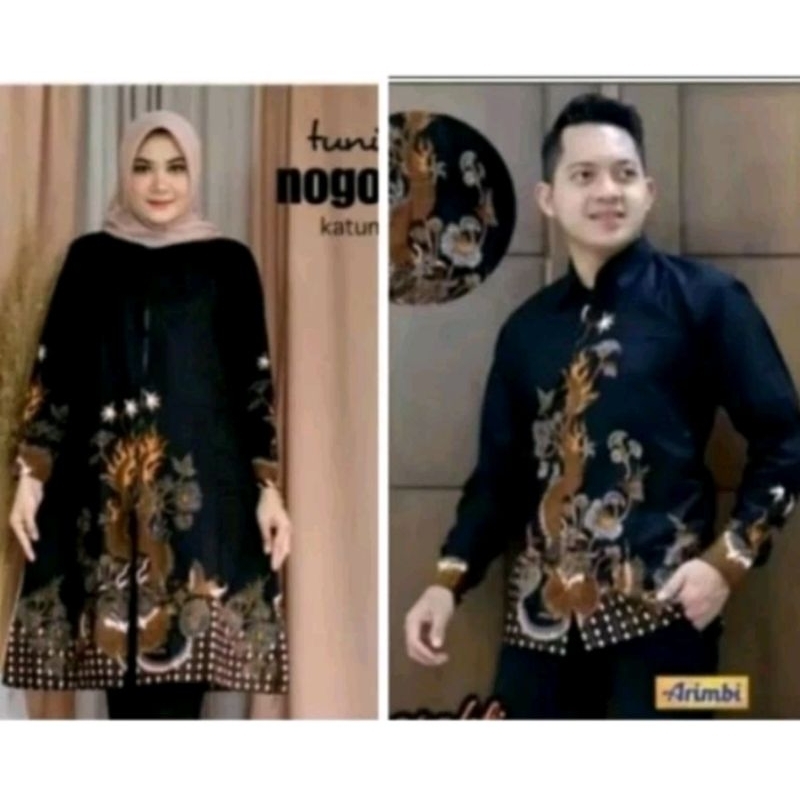 Jual Baju Kemeja Tunik Couple Batuk Motif Naga sogan | Shopee Indonesia