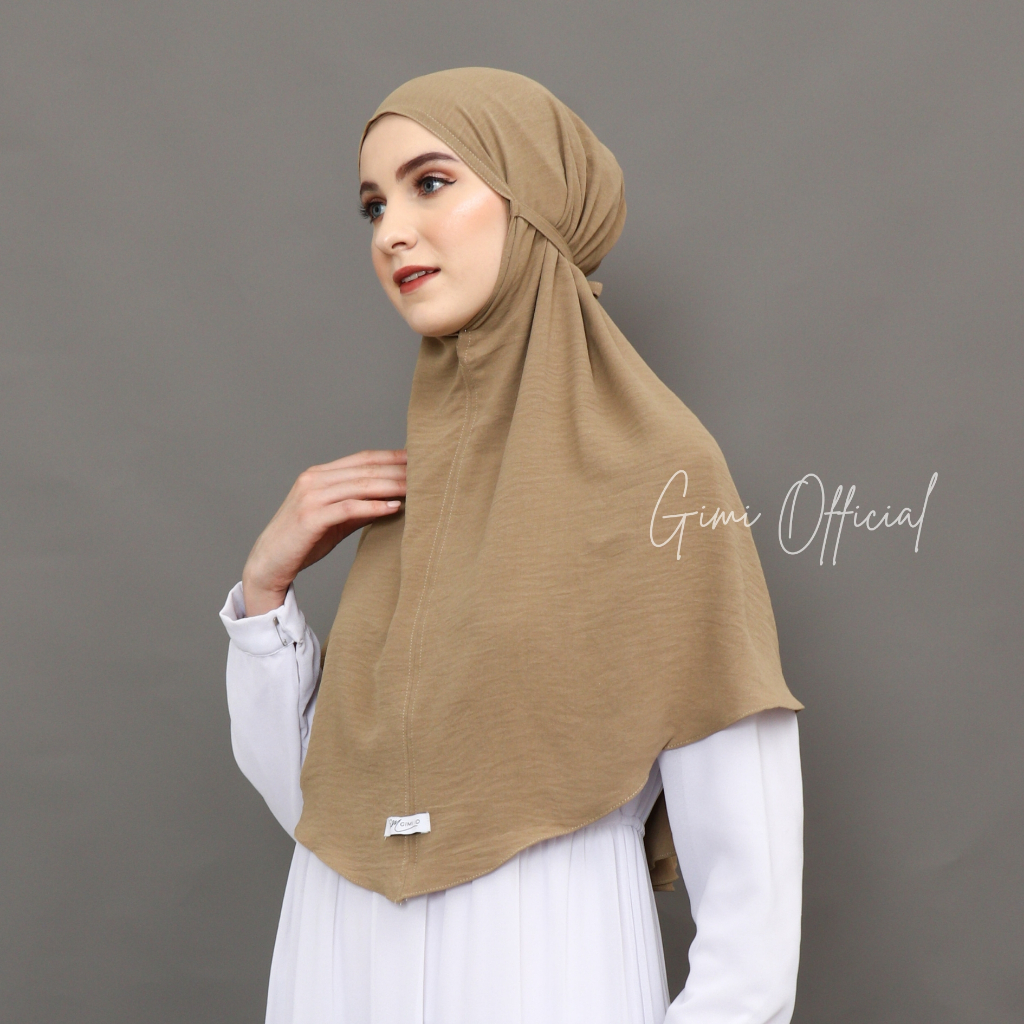 Jual Gimi Official - Jilbab Instan Bergo Crinkle Non Pet Tali Premium | Shopee Indonesia