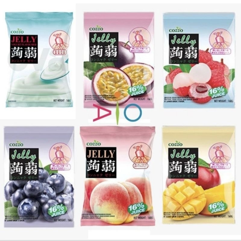 Jual COZZO Jelly Konnyaku Jelly Fruit | Jelly Agar rasa Lychee Blueberry Mangga Yogurt Markisa ...