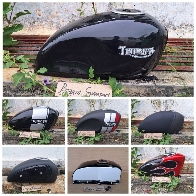 Jual Tangki Japstyle Tangki Custom Triumph bratcafe scrambler bobber ...