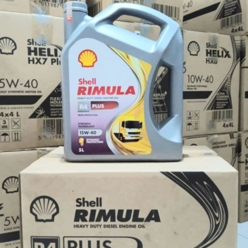 Jual SHELL HELIX RIMULA R4 PLUS 15W40 5L ||ORIGINAL BARCODE | Shopee ...