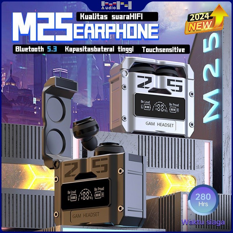 Jual TWS M25 Bluetooth Gaming Earphone Headset Bluetooth Bass Full ...