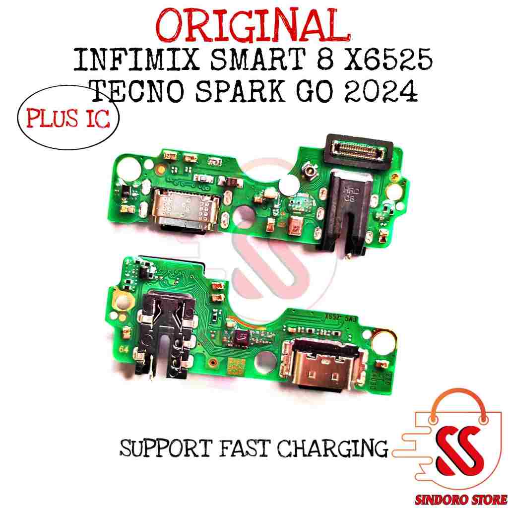 Jual Konektor Charger Infinix Smart 8 X6525 Tecno Go 2024 USB Papan Cas Ori Mic Pcb Board ...