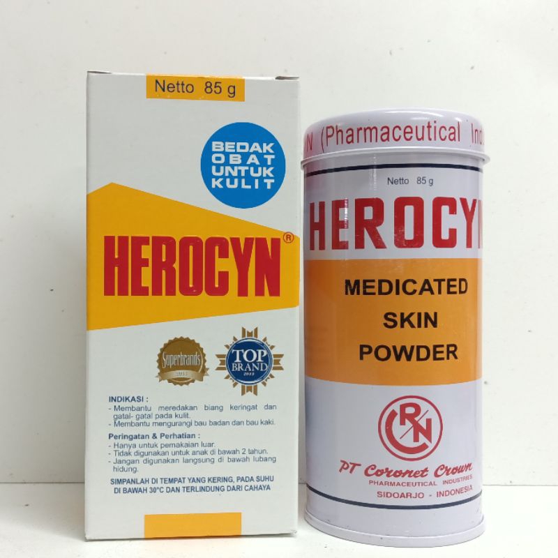 Jual Bedak Herocyn 85gr Bedak Gatal Gatal - Medicated Skin Powder ...