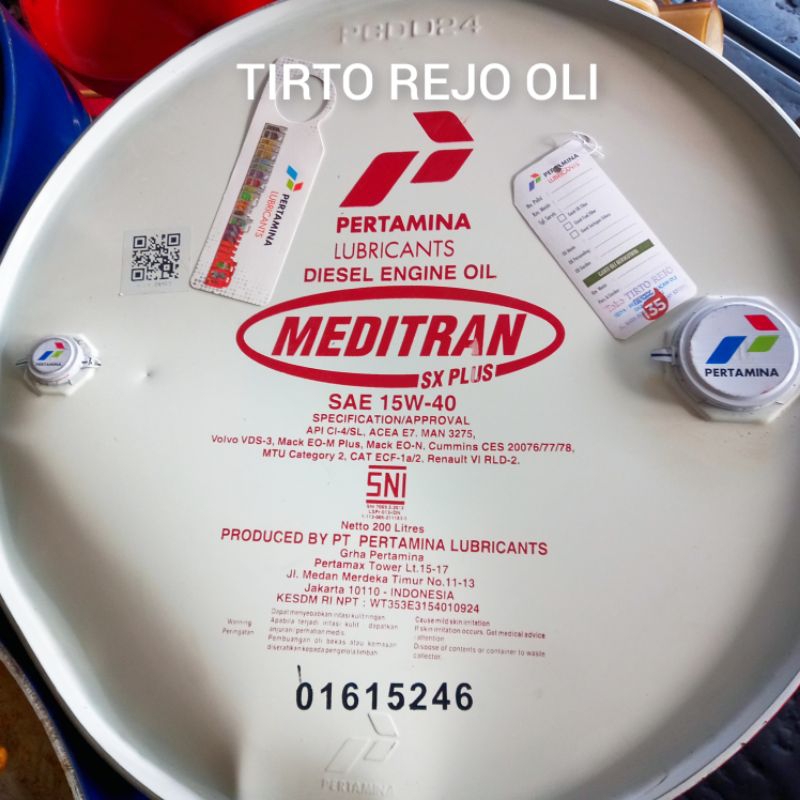 Jual MEDITRAN SX PLUS SAE 15W - 40 API CI-4/SL KEMASAN CURAH/REPACKED ...