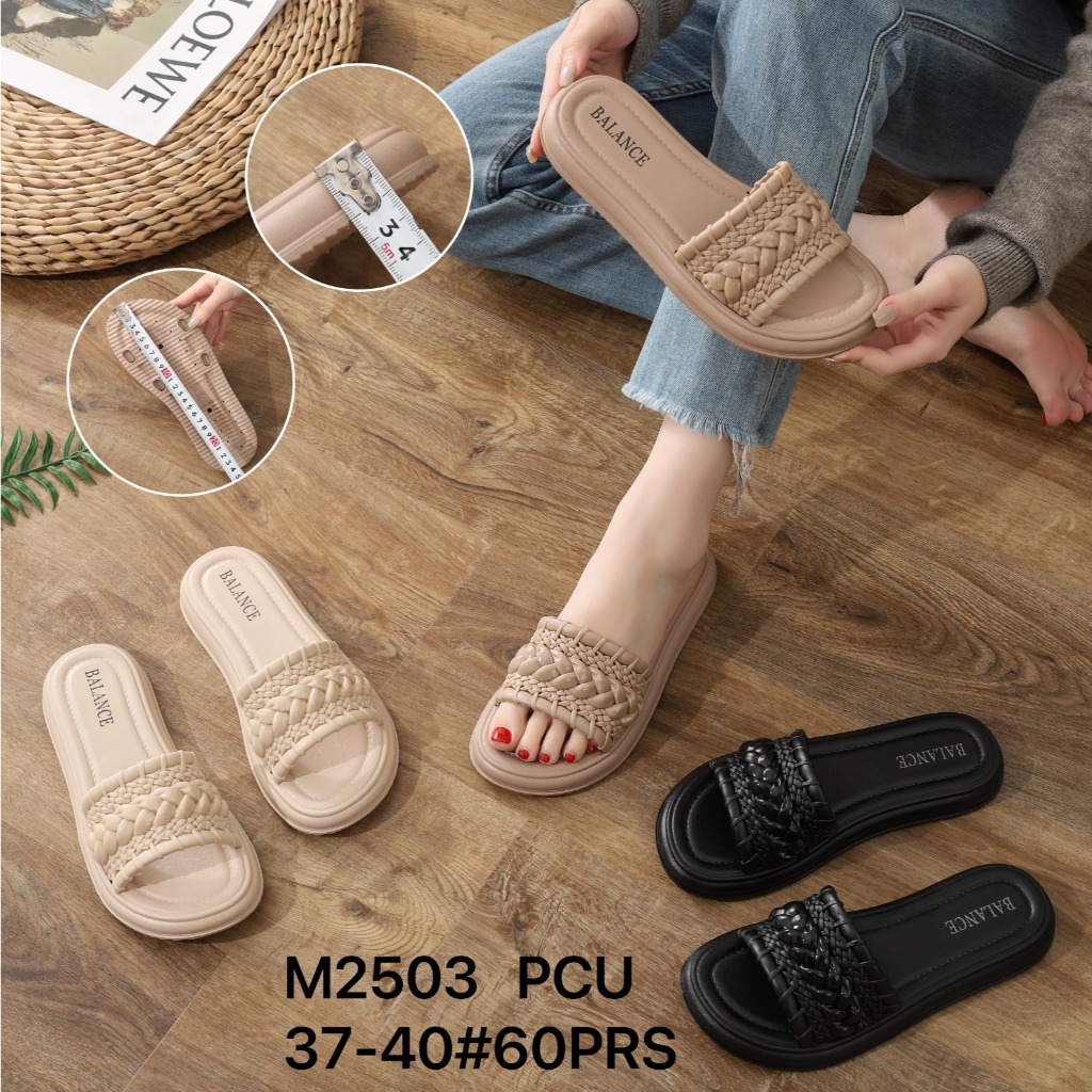 Jual Sandal Wanita Selop Karet Model Kepang Balance / m2503 | Shopee Indonesia
