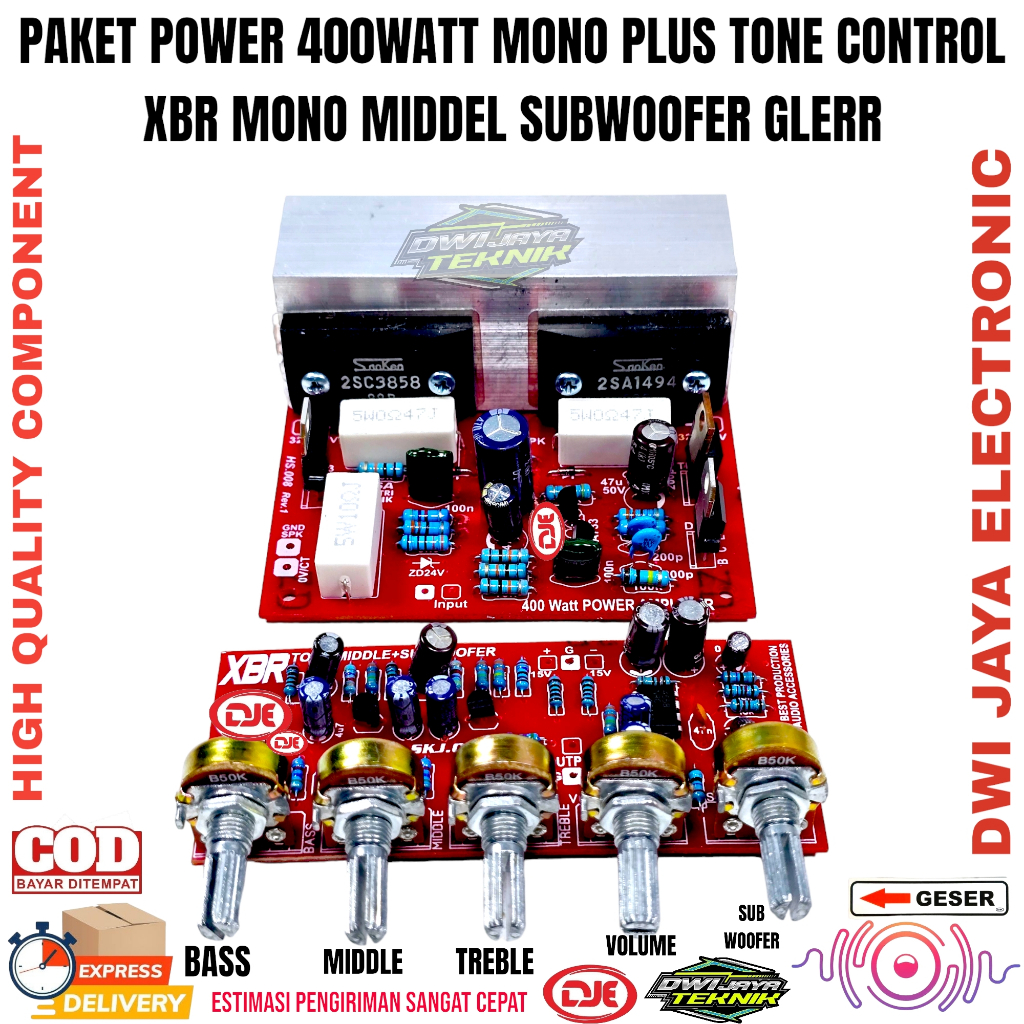 Jual Paket Power Sanken 400WATT Mono Plus Tone Control XBR Middel ...