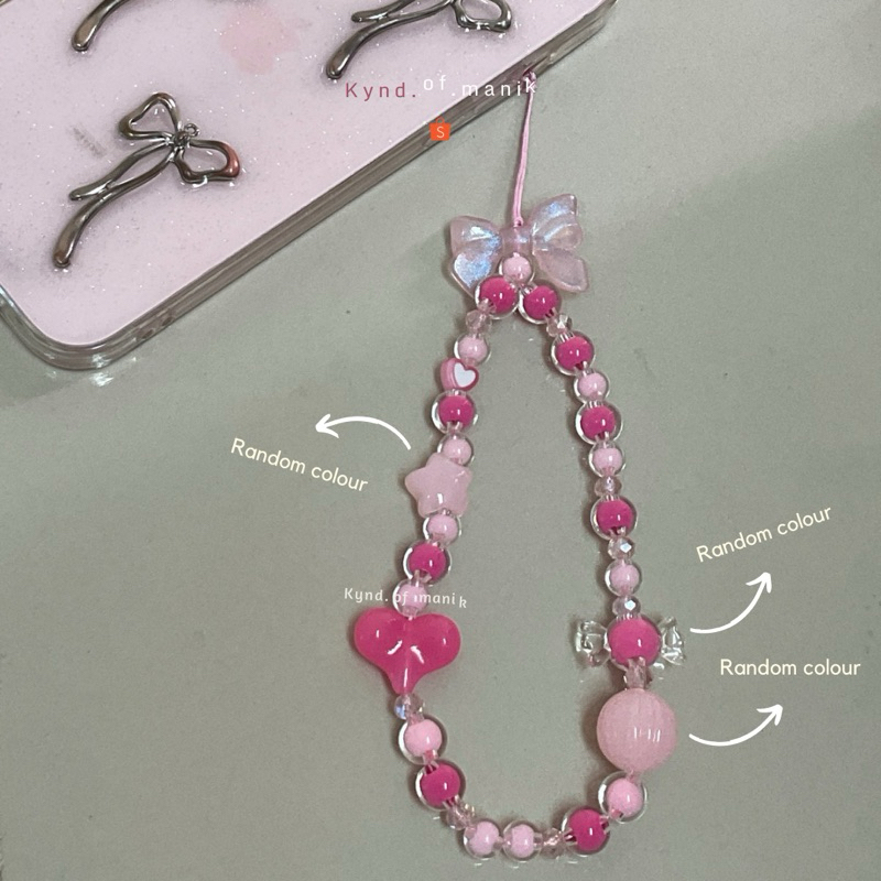 Jual Colour block PREMIUM PHONE STRAP | Premium beads | strap hp manik ...