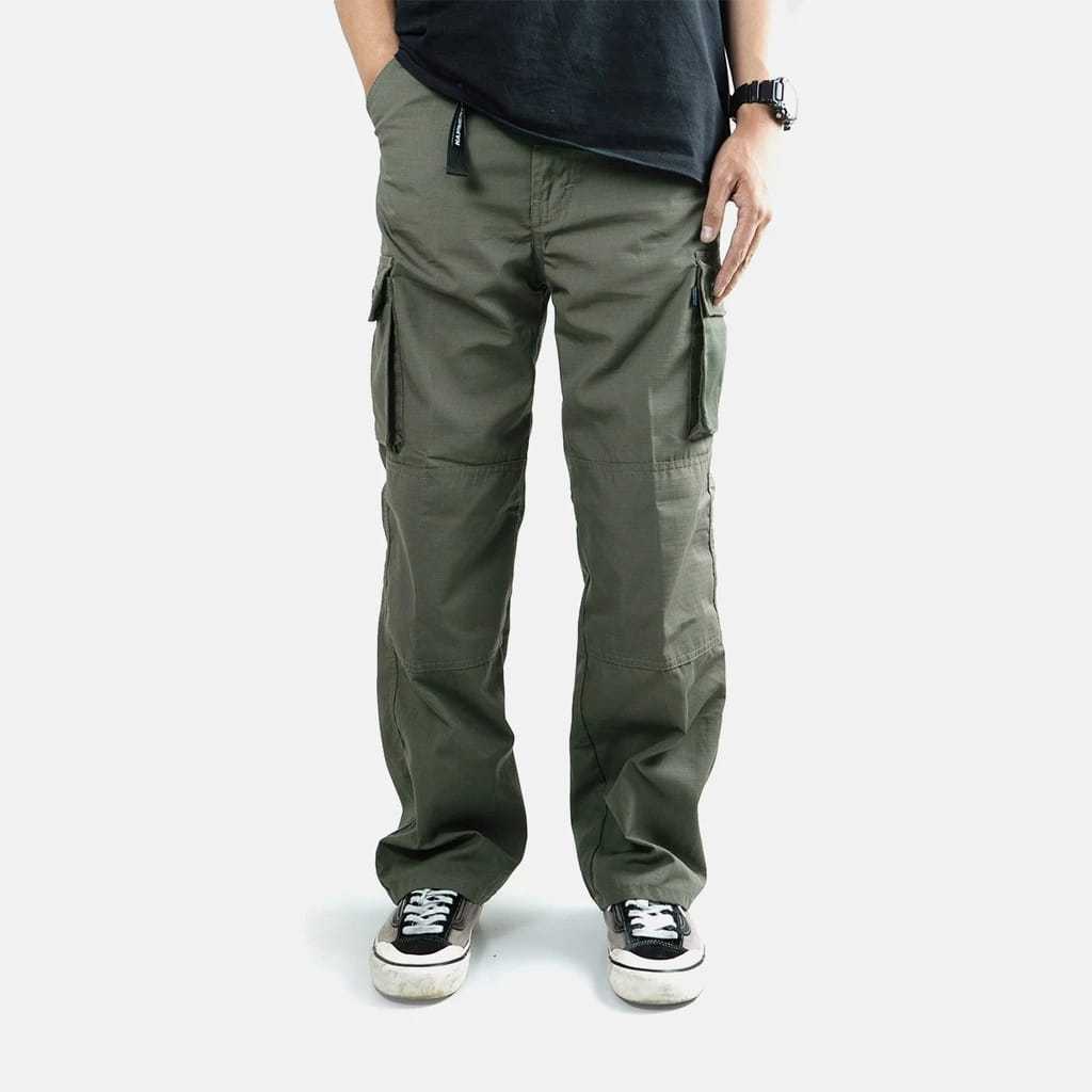 Jual Celana Cargo Panjang Pria Jumbo Pinggang Karet Cotton Standar M-XXL Chinos Model Casual ...