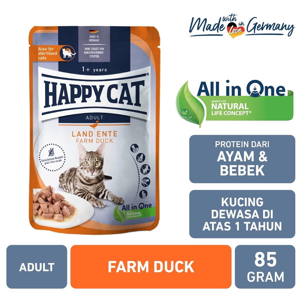 Jual Happy Cat Meat in Sauce Culinary Farm Duck| Makanan Kucing Basah ...
