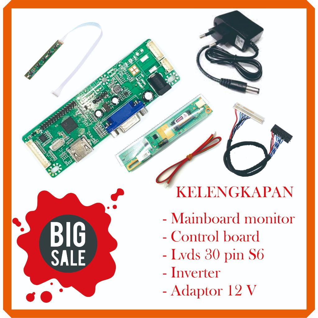 Jual Mainboard monitor lcd ekslaptop lvds 30 pin (wajib info type layar ...