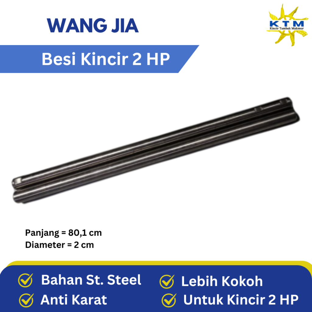 Jual Besi AS/Shaft Kincir Air 2HP Stainless Steel Solid Bar - Besi ...
