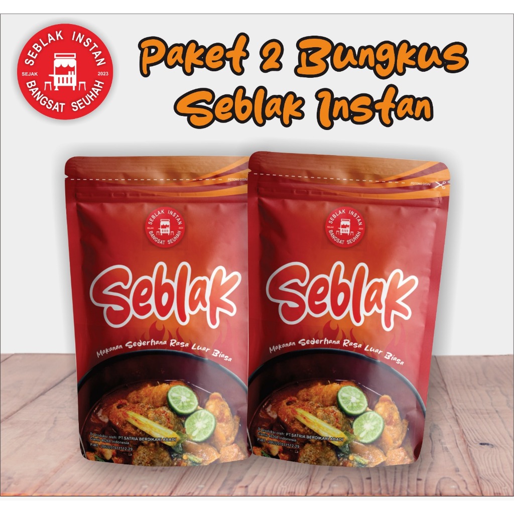 Jual SEBLAK INSTAN PREMIUM BANGSATRIA (Paket 2 bks) Organik Pedas Alami ...