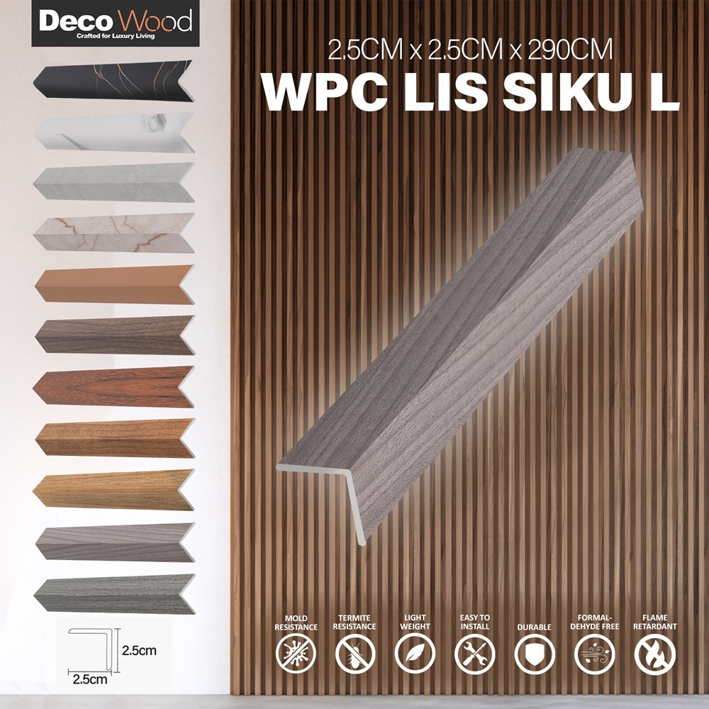 Jual Lis Siku Tutup WPC Wall Panel Corner Cover PVC Woodpanel Wallpanel ...