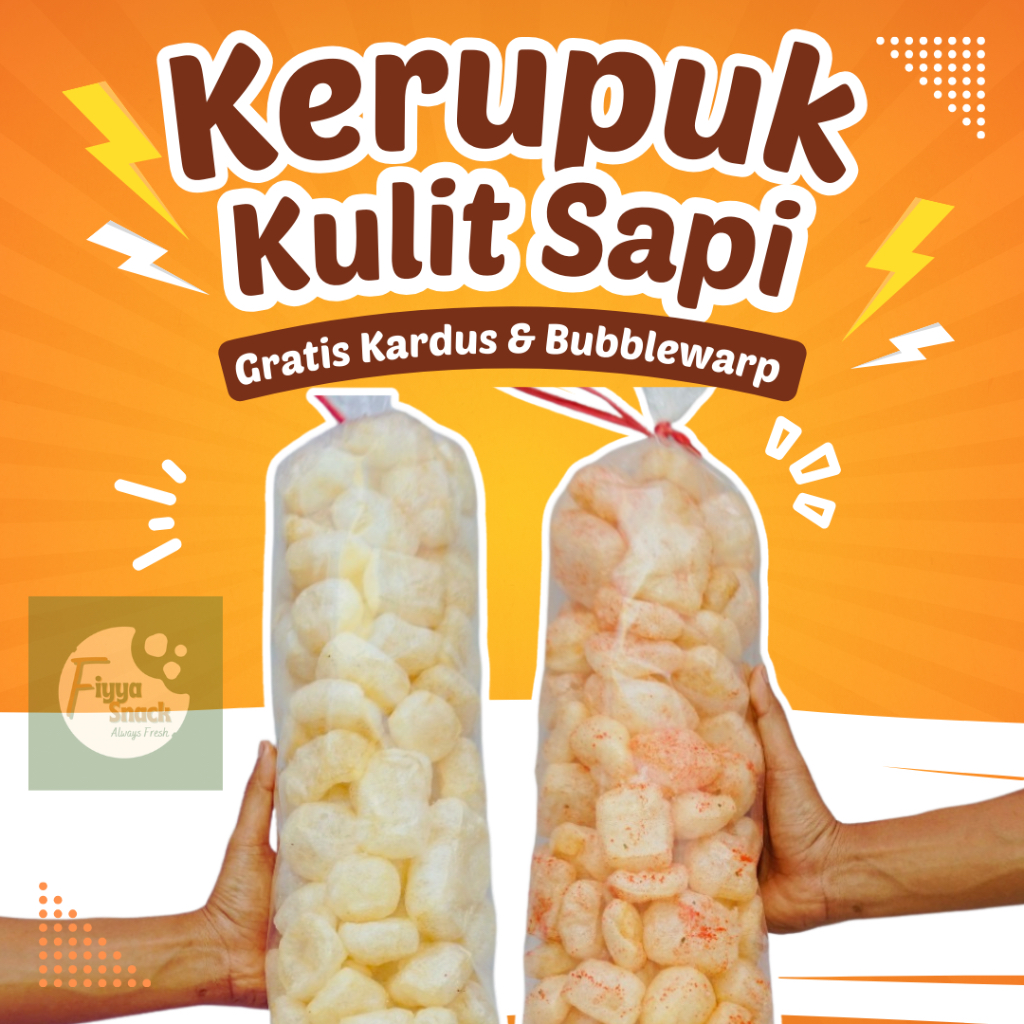 Jual Kerupuk Kulit Sapi Asli Dorokdok Rambak Krupuk Rasa Original Asin ...
