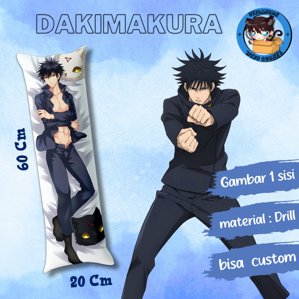 Jual dakimakura / guling MEGUMI JUJUTSU KAISEN / ukuran 20x60cm / sudah ...