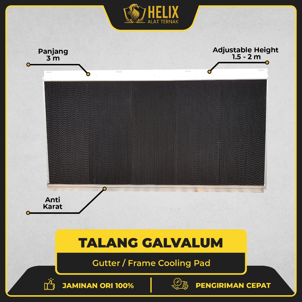 Jual Talang Cooling Pad 3 m Atas Bawah Frame Gutter Celpad Celdek ...