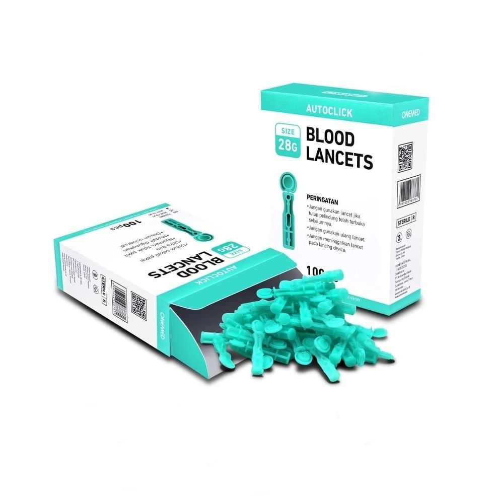 Jual ONEMED Blood Lancet 28G 26G Lancets OneMed 100 pcs | Shopee Indonesia