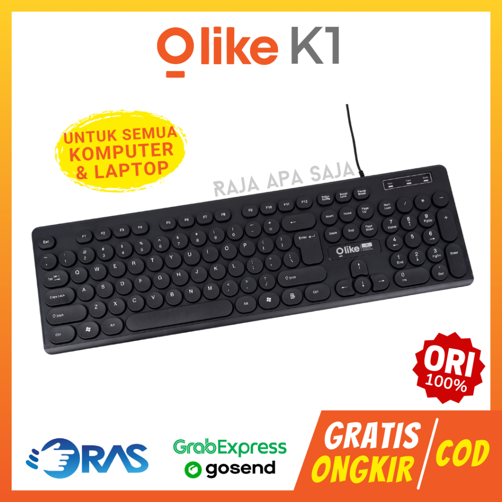 Jual Keyboard Kabel Wired Untuk PC Komputer Laptop Office Kantor USB ...