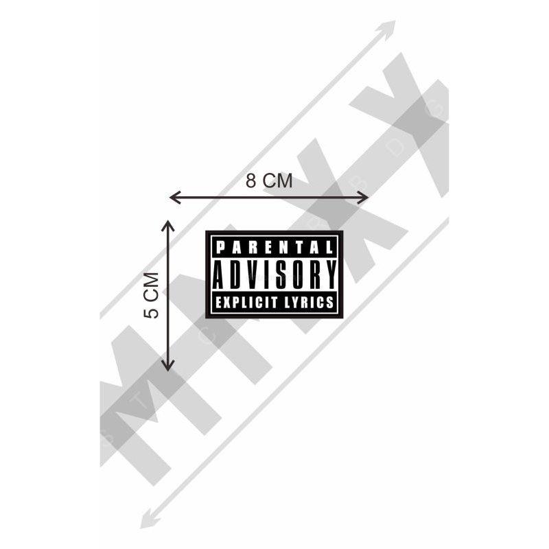 Jual stiker parental advisory print&cut | Shopee Indonesia