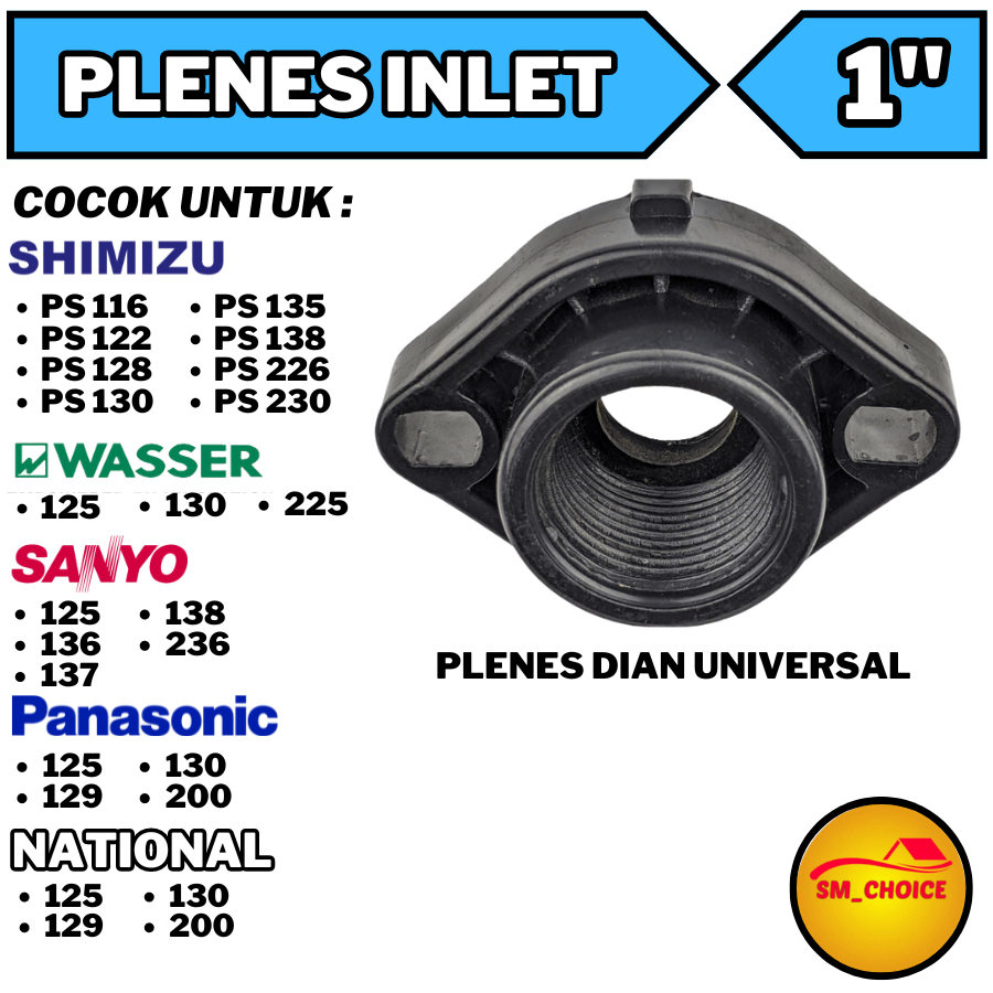 Jual PLENES POMPA SHIMIZU PLANES POMPA SANYO INLET UNIVERSAL 1" PLENES ...