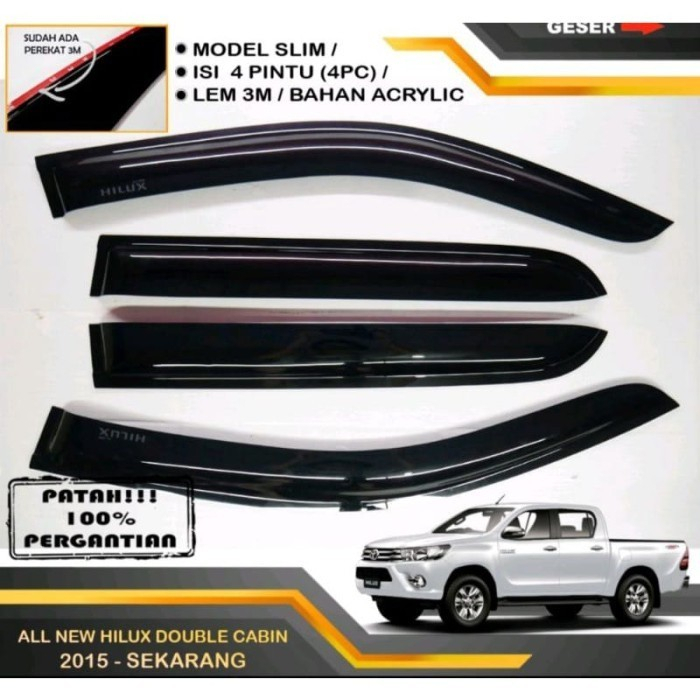 Jual TALANG AIR PINTU MOBIL ALL NEW HILUX TAHUN 2015-SEKARANG MODEL SLIM CEMBUNG | Shopee Indonesia